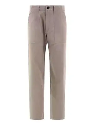 ANDBLUE Button-fly Patch-pocket Trousers - Brown
