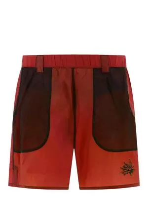 RAYON VERT Mesh-panel Shorts - Red