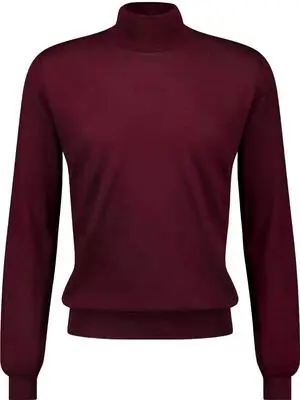 Boglioli Virgin Wool High Neck Sweater - Red