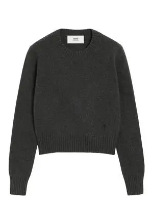 AMI Paris De Coeur Sweater - Grey