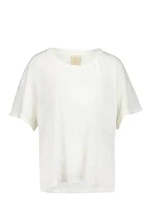 PAULA Round-neck Cotton T-shirt - White