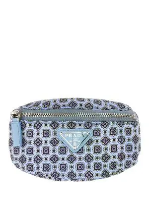 Prada Printed Logo Wallet - Blue