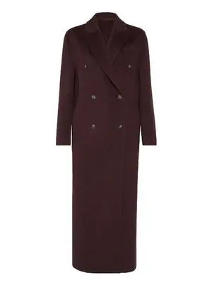 Brunello Cucinelli Cashmere Coat - Burgundy