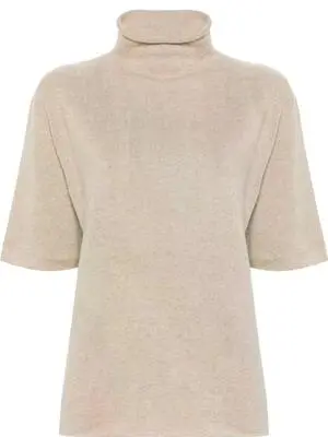 JIL SANDER High-neck Cashmere Sweater - Neutrals