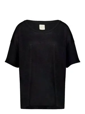 PAULA Crew-neck Blouse - Black