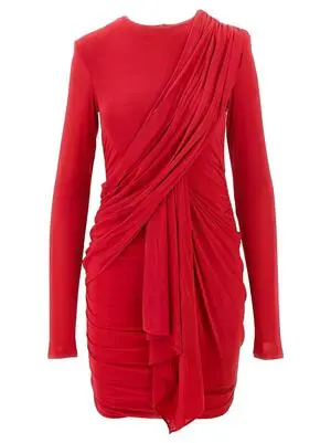Isabel Marant Draped Mini Dress - Red