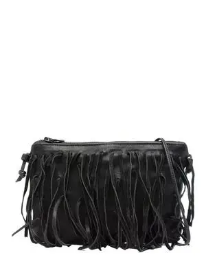 SOMMET Fringed Leather Bag - Blue