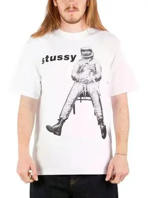 StÜssy Astronaut-print T-shirt - White
