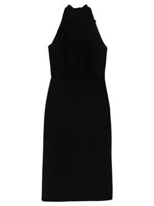 Max Mara Halterneck Sheath Midi Dress - Black