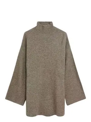 BY MALENE BIRGER Turtleneck Wide-sleeves Sweater - Brown