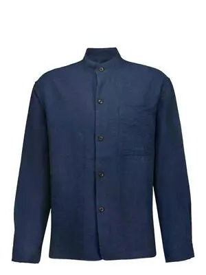 Commas Mandarin-collar Shirt - Blue