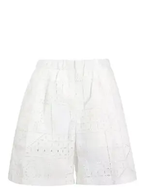 MSGM All-over Perforated-design Shorts - White