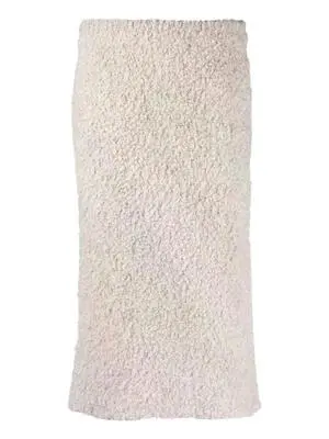 BY MALENE BIRGER Alpaca Wool-Blend Midi Skirt Neutrals