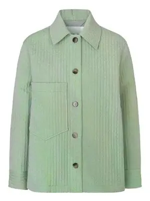 SAMSOE SAMSOE Quilted Patch-pocket Jacket - Green