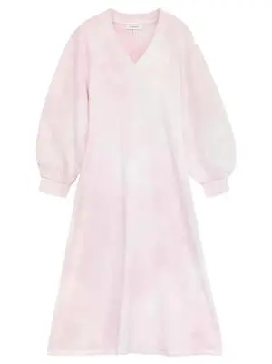 Rodebjer Gisele Tie-dye V-neck Midi Dress - Pink