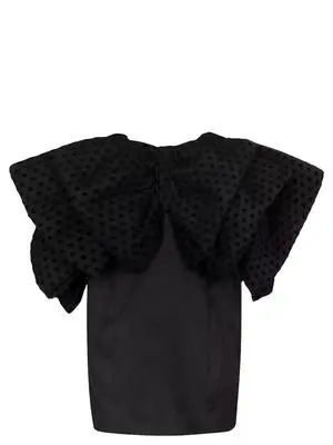ROTATE BY BIRGER CHRISTENSEN Natalie Oversized-bow Minidress - Black