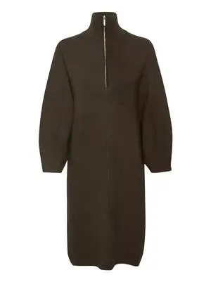 GESTUZ Zip-front Mini Dress - Brown