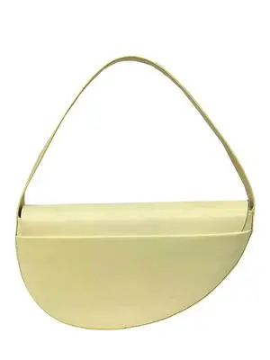 LOW CLASSIC Half-moon Leather Shoulder Bag - Yellow