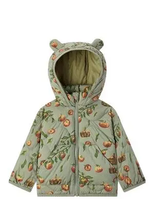 MILKBARN Quilted Down Hooded Jacket - Apple Orchard