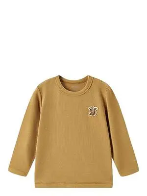 MILKBARN Brushed Long Sleeve T-shirt - Peanut