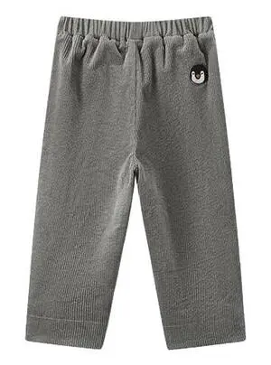 MILKBARN Corduroy Pocket Pants Grey Penguin