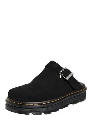 Dr. Martens Zebzag Suede Mule Clogs - Black