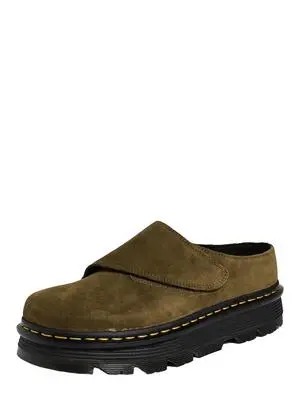 Dr. Martens Zebzag Anywair Clogs Olive Bronx Suede