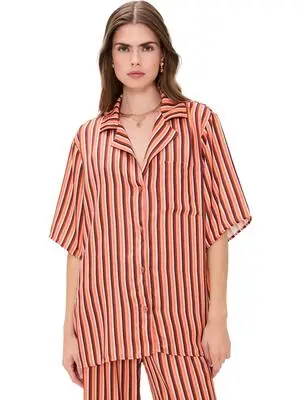 RESA Stripe Print Satin Blouse - Studio 54
