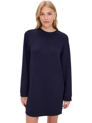 LE BOP Jamie Sweatshirt Mini Dress Navy