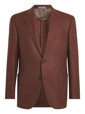 Corneliani Virgin Wool-cashmere Blazer - Brown