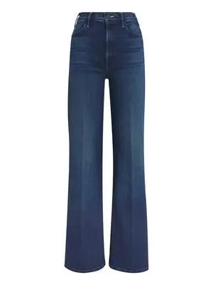 MOTHER The Hustler Roller Sneak Flared Jeans - Blue