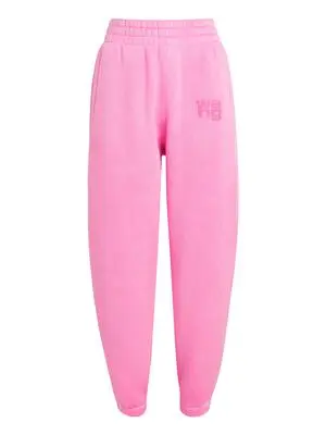 Alexander Wang Fleece-lined Logo Sweatpants - Pink
