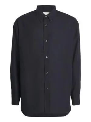 Studio Nicholson Heritage Wool Oversized Jude Shirt - Navy