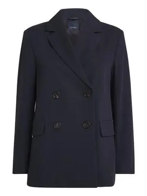 Max Mara Wool Double-breasted Blazer - Blue