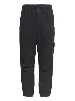 Stone Island Stretch Cotton Trousers - Black