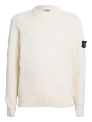 Stone Island Wool-blend Crewneck Sweater - Ivory