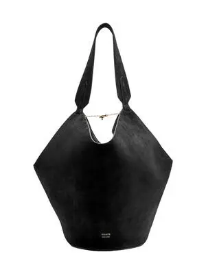 Khaite Lotus Small Suede Tote - Black