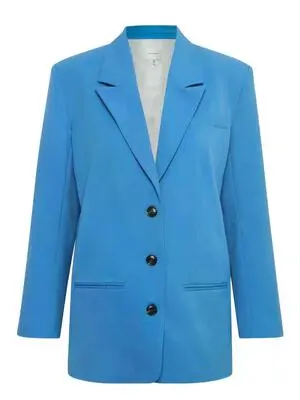 GESTUZ Linda Padded-shoulder Blazer - Blue