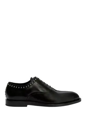 JIL SANDER Stud-embellished Oxford Shoes - Black