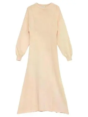 Rodebjer Cuffed-sleeves Midi Dress - Neutrals