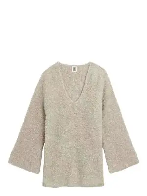 BY MALENE BIRGER Wide-sleeve V-neck Sweater - Neutrals