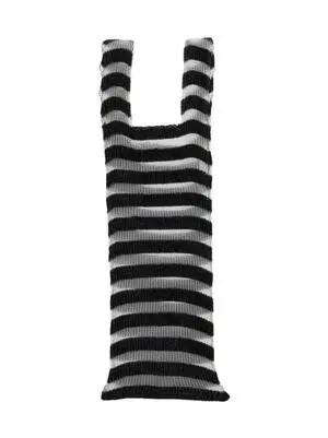 A. ROEGE HOVE Ivy Striped Knitted Tote Bag - Black
