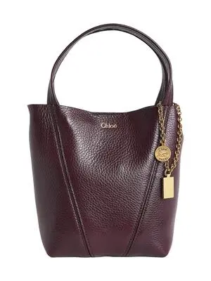 Chloé Small Leather Spin Tote Purple