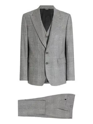 Dolce & Gabbana Check-pattern Three-piece Suit - Grey
