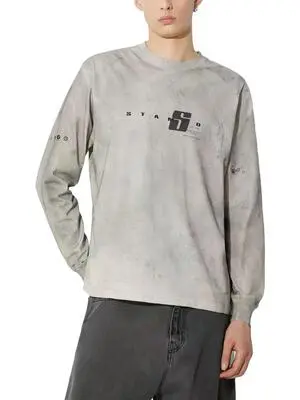 STAMPD Long-sleeve Graphic-print T-shirt - Grey