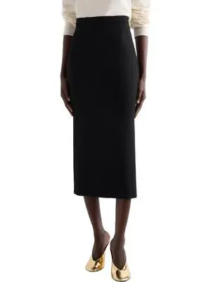Givenchy Crepe Cady Midi Skirt - Black