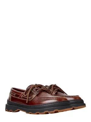 Camper Brutus Moc Toe Loafer - Medium Brown