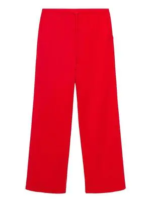 Mango Drawstring Straight-leg Pants - Red