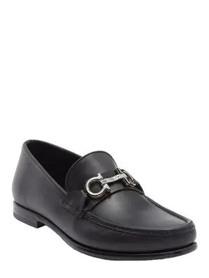 FERRAGAMO Avril Double Gancio Bit Loafer - Nero