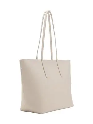 Mango Shopper Tote With Double Handles Off White